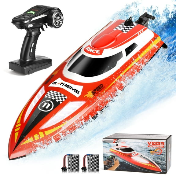 UNO1RC TM57011 2.4Ghz 25MPH Fast Remote Control Boat for Adults - Red ...