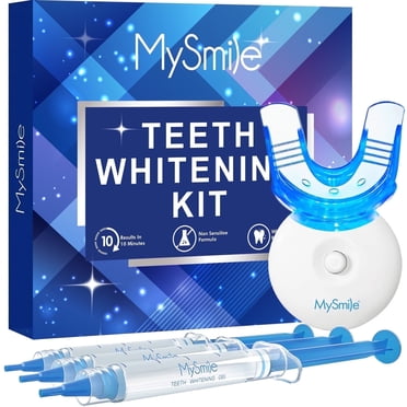 MySmile 2Packs Pro Teeth Whitening Kit with 28-LED Light Tray, 10Min 6 ...