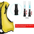 OMOUBOI Floatage Jackets Unisex Manual Inflatable Snorkel Vest Yellow ...