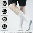 Nevend Men's Athletic Cotton Socks (6 Pairs) - Moisture Wick, Size 10-13, White - Walmart.com