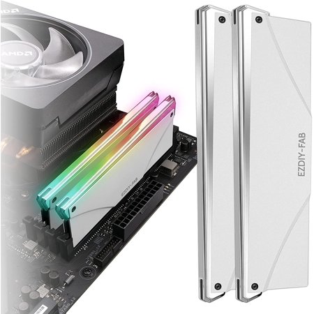 EZDIY-FBA 5V ARGB Memory RAM Cooler DDR Heatsink for DIY PC Game MOD DDR3 DDR4, Plating ARGB ...