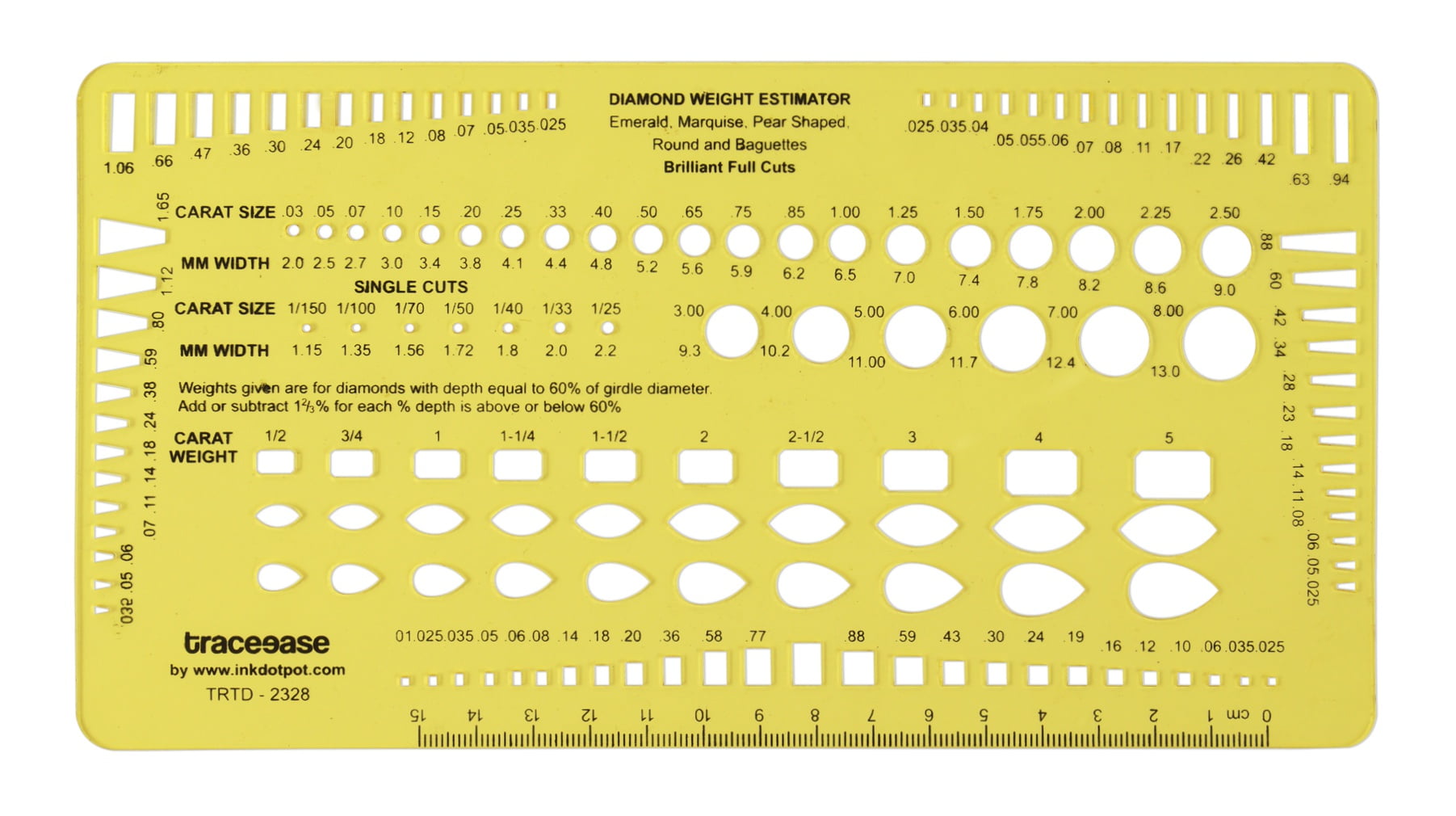 Traceease Diamond Weight Estimator Multiple Cut JewelryTemplates ...