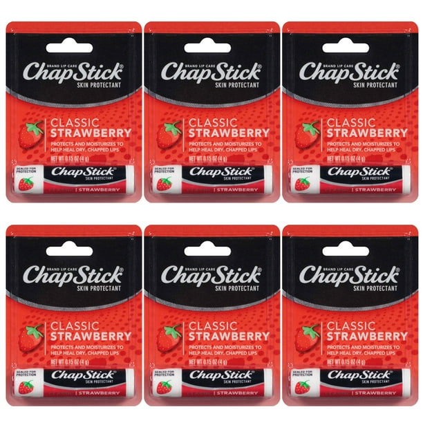 (6 Pack) Chapstick Strawberry Lip Balm 0.15 Oz - Walmart.com - Walmart.com