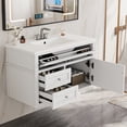 36" stain resistant Retro Bathroom Vanity, Bathroom Organizer with ...
