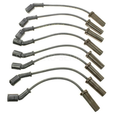 Red 7mm Solid Core Spark Plug Wires Kit With 90 Degree Rajah Ends ...