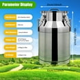 30L Milk Can, Heavy Duty Milk Container with Lid, Stainless Steel Milk ...