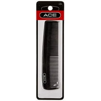 ACE Fine Tooth 5-Inch Pocket Hair Comb, Black, Precision-Engineered for ...