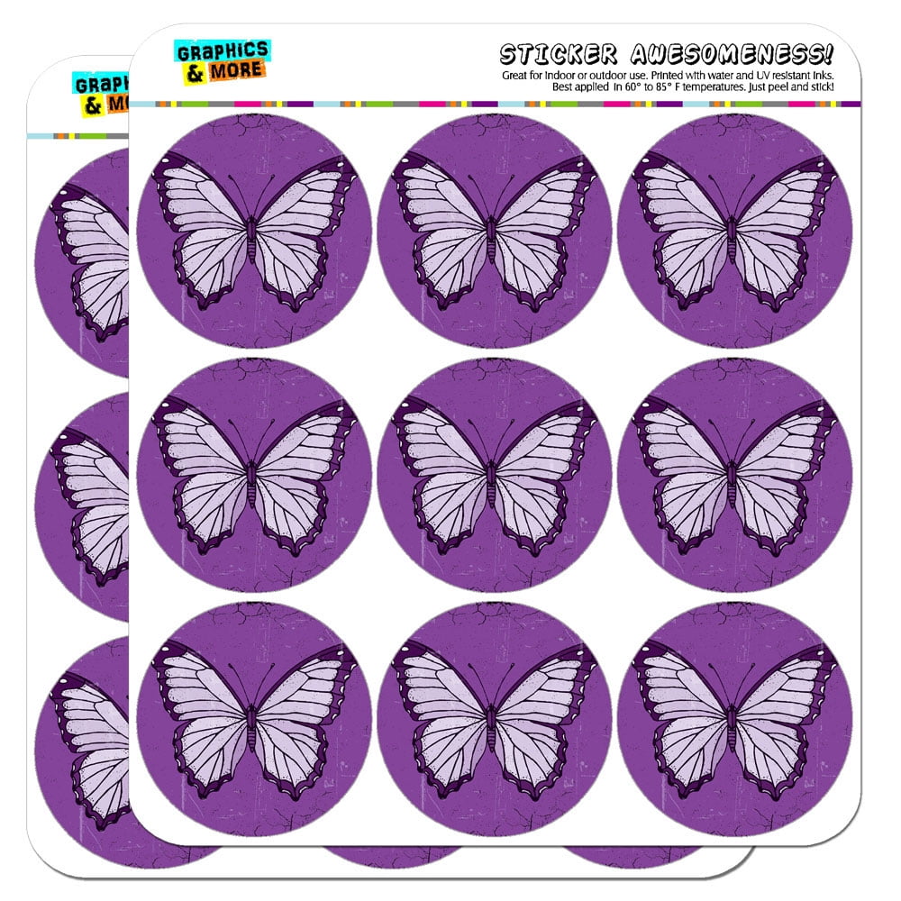 Butterfly Artsy Purple 2" Scrapbooking Crafting Stickers - Walmart.com
