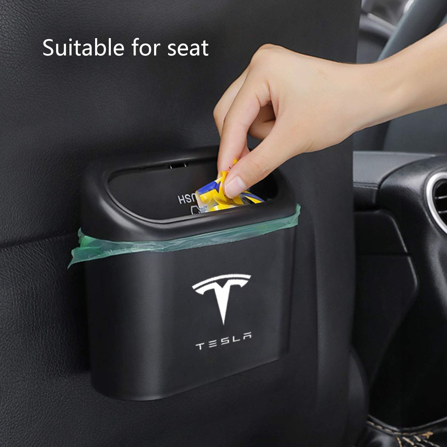 Buy Hometimes Tesla Trash Can with 5 Rolls of Garbage Bags, Mini Tesla ...