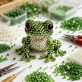 3D Beaded Animal Craft Kit, Frog Bead Embroidery Kit, Cute 3D Animal ...