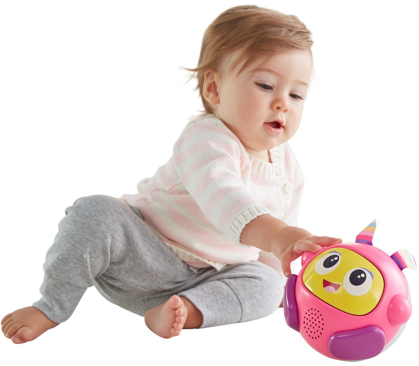 Fisher-Price Bright Beats Spin & Crawl Tumble Ball BeatBelle - Walmart.com
