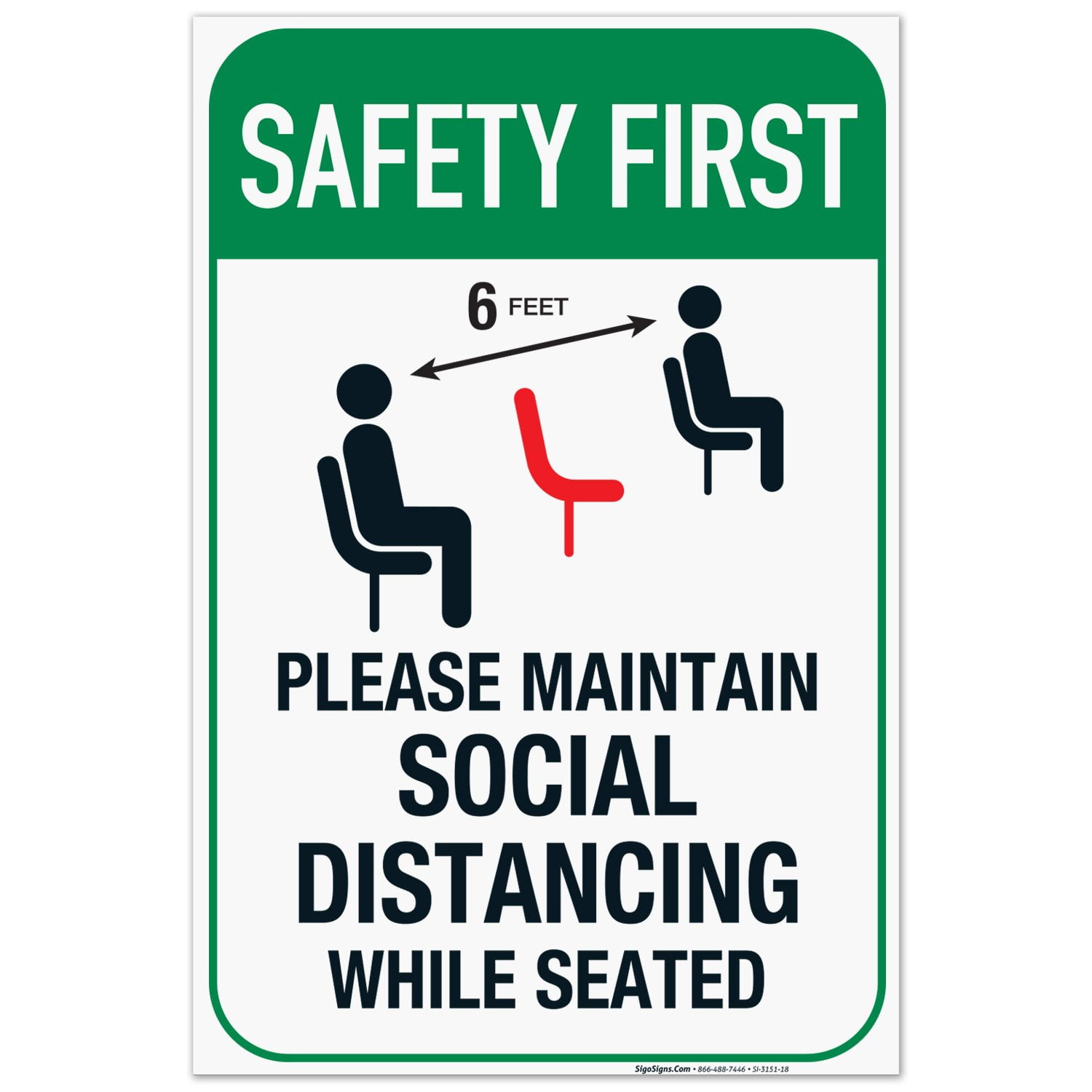 Social Distancing Sign, Bilingual Social Distancing Sign, English ...