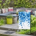 Abstract Garden Flag 28x40 Inch Blue Gradient Watercolors Ink Points ...