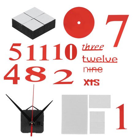 DIY Wall Clock, DIY Clock Sticker Digital Clock Sticker For Bedroom For ...