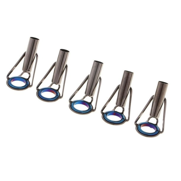 5pcs Stainless Steel Fishing Rod s Tip Tops Pole Repair For All Kinds ...
