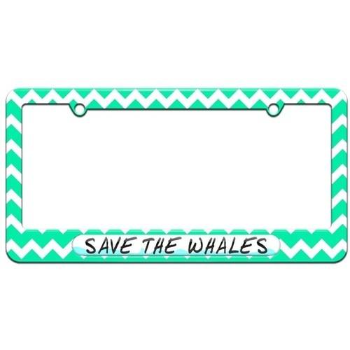 Save the Whales, Environmental Global Warming License Plate Tag Frame ...
