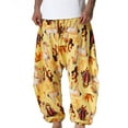 ZHUGeLI Men's Drawstring Aladdin Hippie Harem Pants Loose Drop Crotch ...