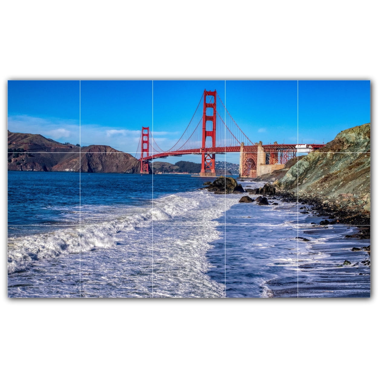 Picture-Tiles.com: Bridge Ceramic Tile Wall Mural WAL500253-53M. 30"W x ...