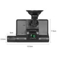 High Resolution 1080P 3 Cameras Lens Car DVR Mirror Dashcam Cycle Video ...