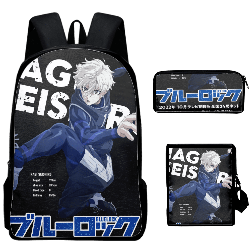 Blue Lock Boys Backpack Kids Elementary School Bags 3D Print Anime ...