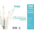WinterWow Christmas Lights, 100 Bulb, 20 Ft White Wire, Mini Indoor ...