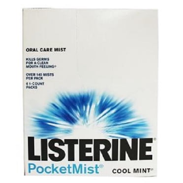 Listerine Pocketmist Cool Mint Oral Care Mist for Bad Breath, 7.7 ml ...