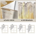Abstract Art Swag Curtain Valance for Small Windows, Gold Color Block ...