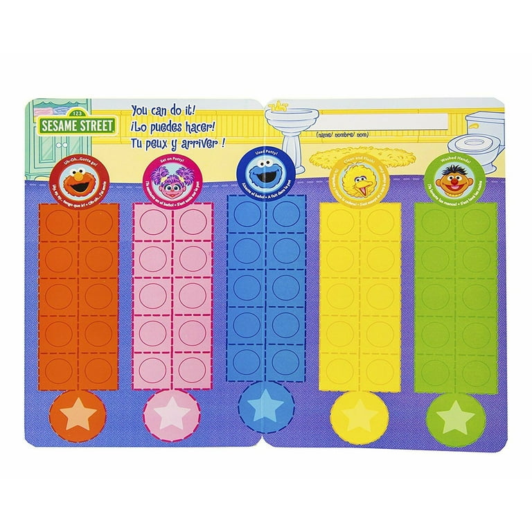 Sesame Street Potty Training Sticker Chart Potty Training