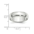 Auriga Fine Jewelry 14K White Gold 6mm Half-Round Men's Wedding Band ...