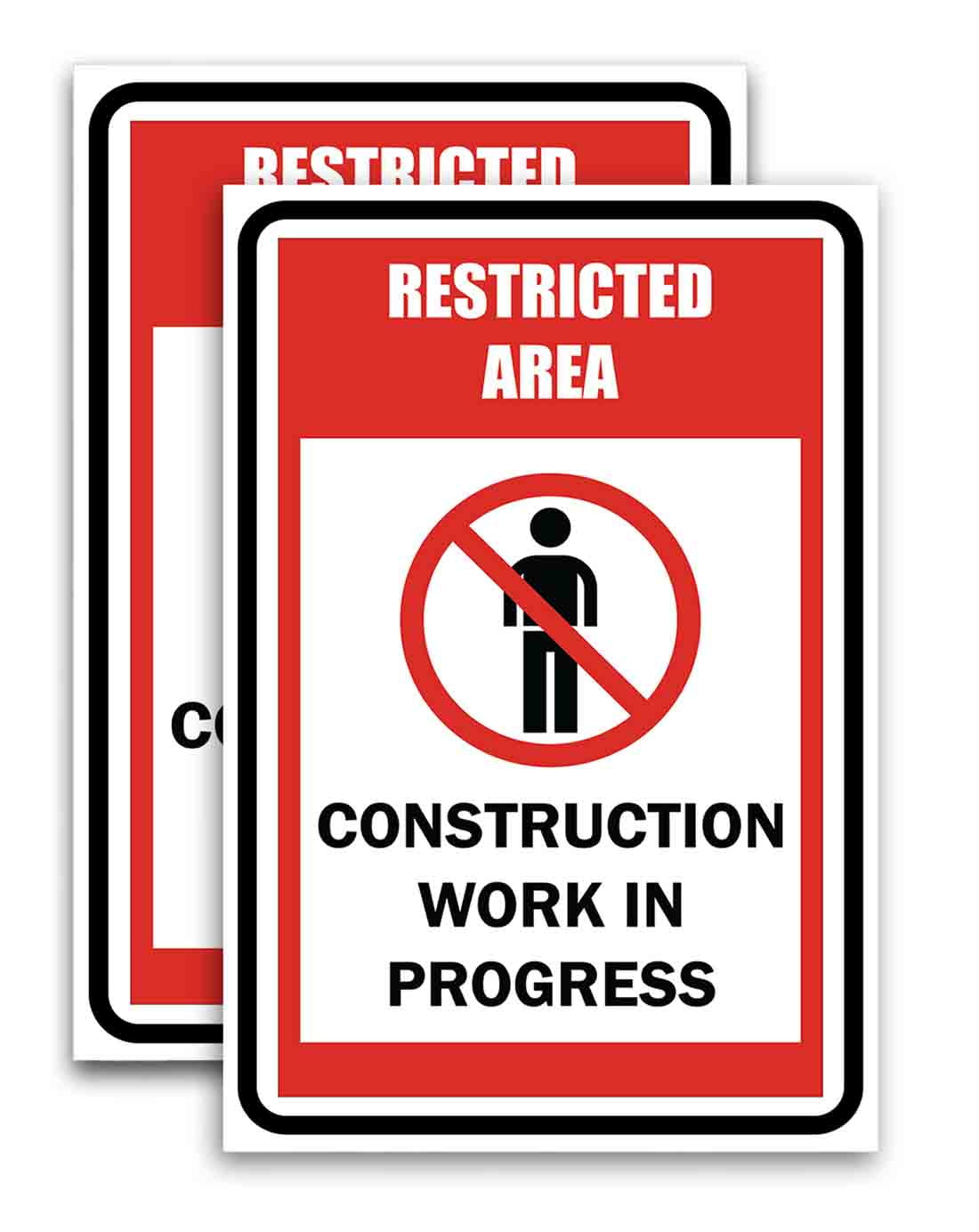Restricted Area Construction Work In Progress (24" X 36") Vinyl Decal ...