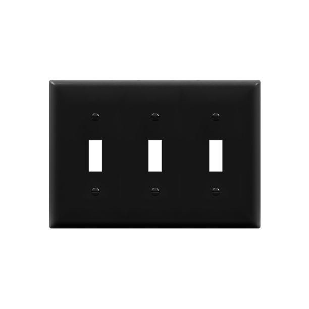 ENERLITES Triple Light Wall, Toggle Switch Plate, 3-Gang Standard Size ...