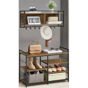 Linon Peggy Wood Pyramid Hall Tree in White - Walmart.com