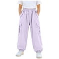 Back to School Outfits Girls Cargo Pants Kids Straight Leg Hiking ...