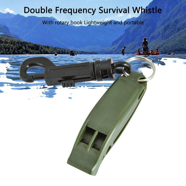 Clairlio Dual Frequency Emergency Whistle with Hook Safety Portable ...