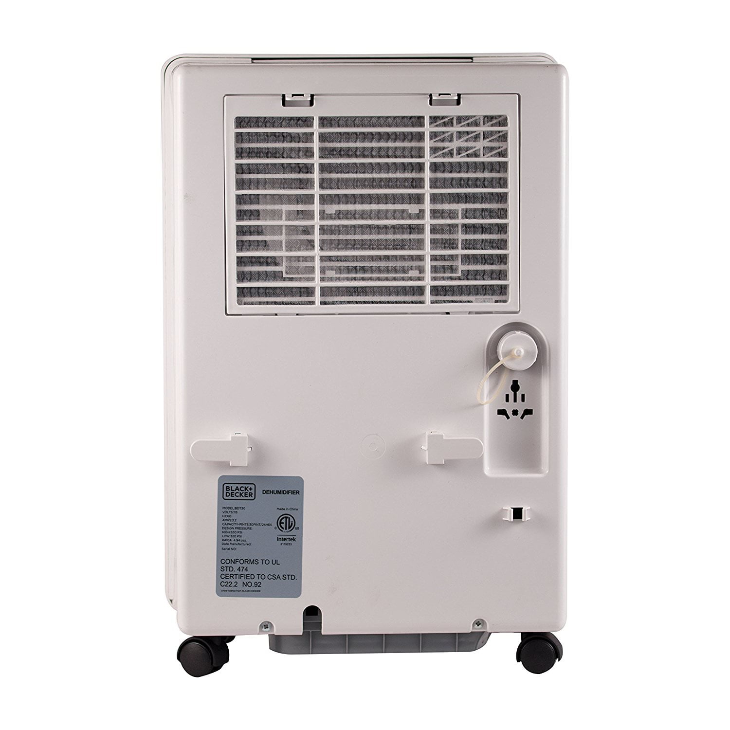 Black Decker 50 Pint Portable Dehumidifier Removable Home Durable