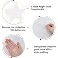 6Pcs 6 Styles Acrylic Star Template Clear 23.5~150x24.5~150x2mm Hole: 1 ...