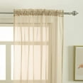GYROHOME Sunlight Filtering Rod Pocket Sheer Voile Curtain Living Room ...