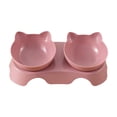 GOFLIC Cat Dog Food Water Bowl Set Two in One, Dual Feeding Station 15 ...