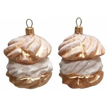 Slice of Parmesan Cheese Polish Glass Christmas Ornament Set of 2 ...