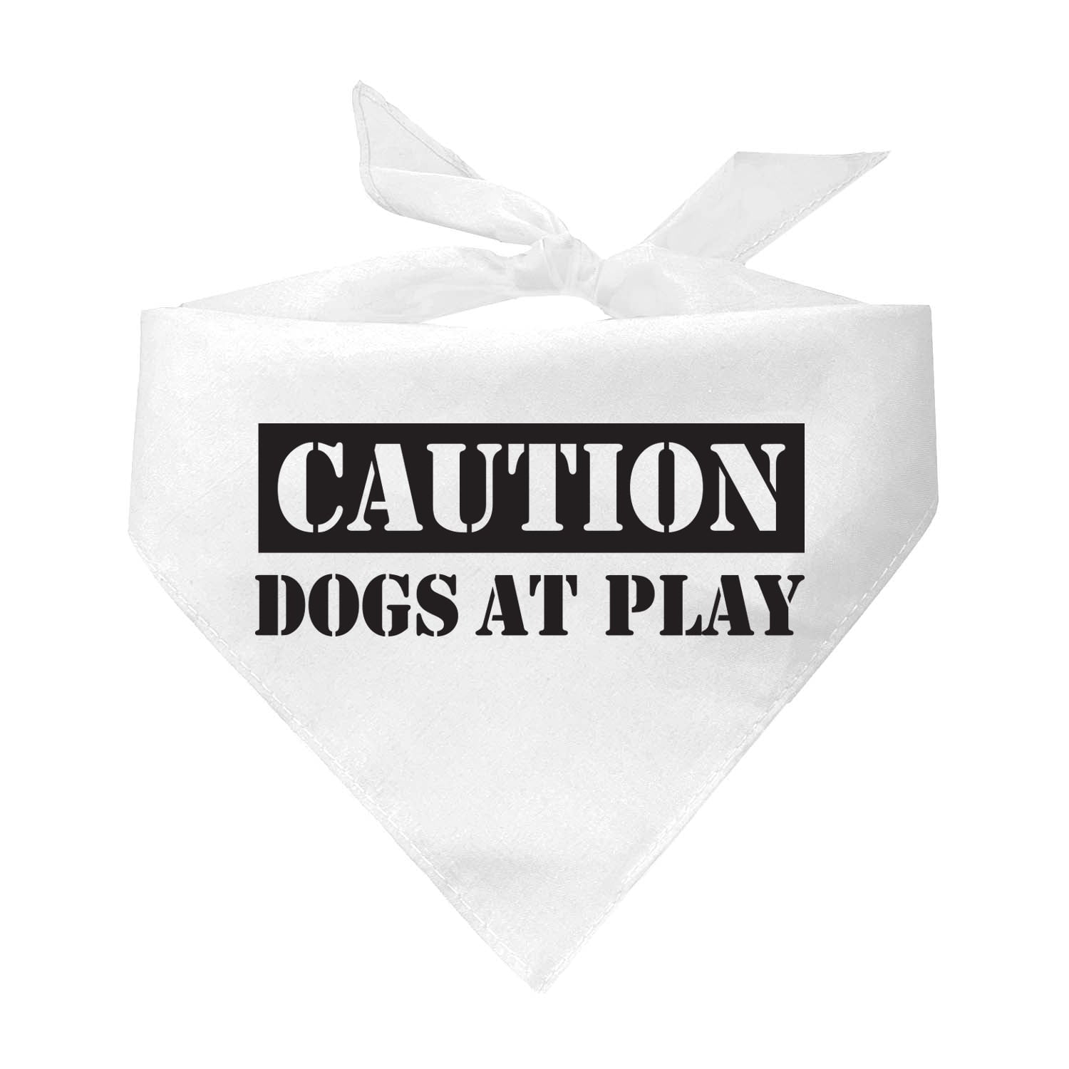 Caution Dogs At Play Triangle Dog Bandana (Assorted Colors) - Walmart.com