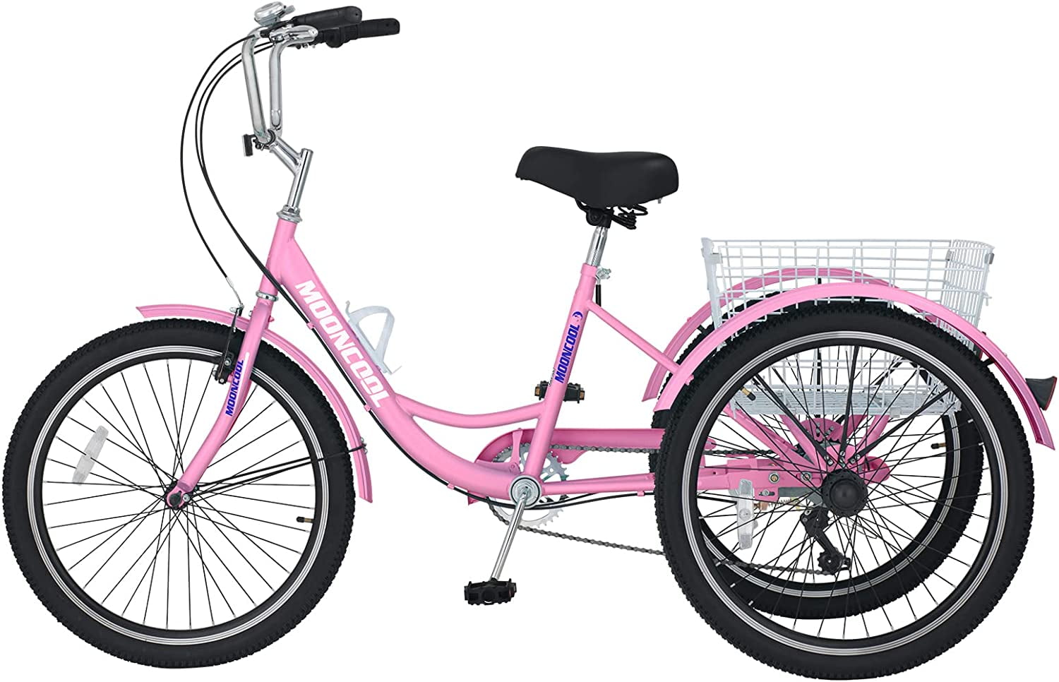 ABORON 20/24/26 inch 7 Speed Adult Tricycles with Big Basket,3-Wheels ...