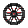 Fuel 1PC Aluminum Rim D712 RAGE 20X9in Gloss Black Red Tinted Clear ...