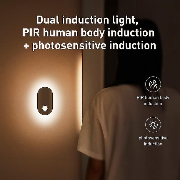 Baseus Pir Motion Sensor Night Light Human Induction Backlight Magnetic ...