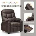 Infans Children's Comfy Recliner Chair with Cup Holder, PU Leather ...