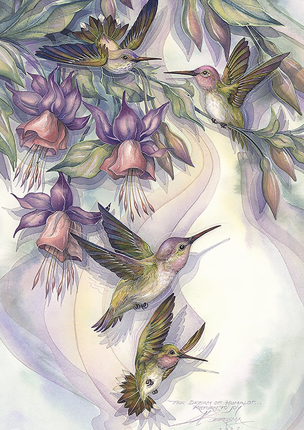 Toland Home Garden Flying Friends Bird Hummingbird Flag Double Sided ...