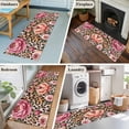 2'x6' Rug Runners for Hallways Kitchen, Pink Flowers Non Slip Entryway ...