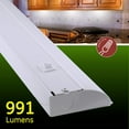 Enbrighten Direct Wire LED Under Cabinet Light Fixture, 24in, Dimmable ...