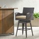 DeSoto Outdoor Wicker Swivel Armed Bar Stool - Walmart.com