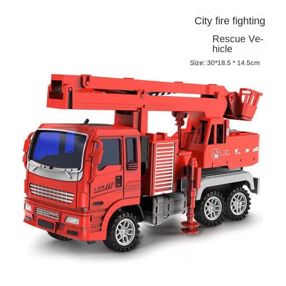 Simulation Inertia Diecast Mini Car Car Models Fire Fighting Car Pull ...