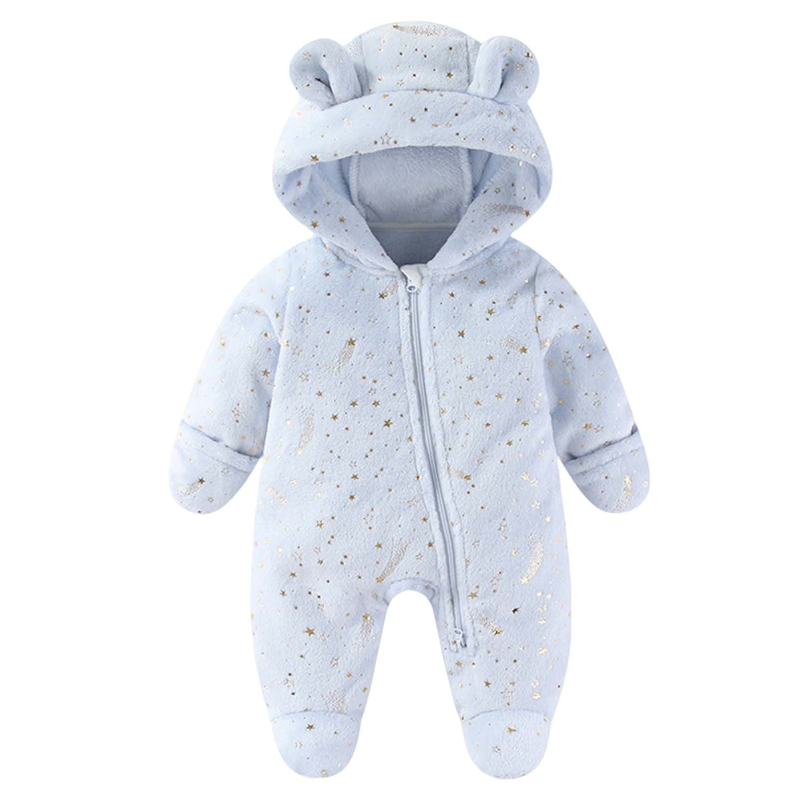 Click here for Haiming Baby Fleece Lined Hooded Jumpsuit Long Sle... prices